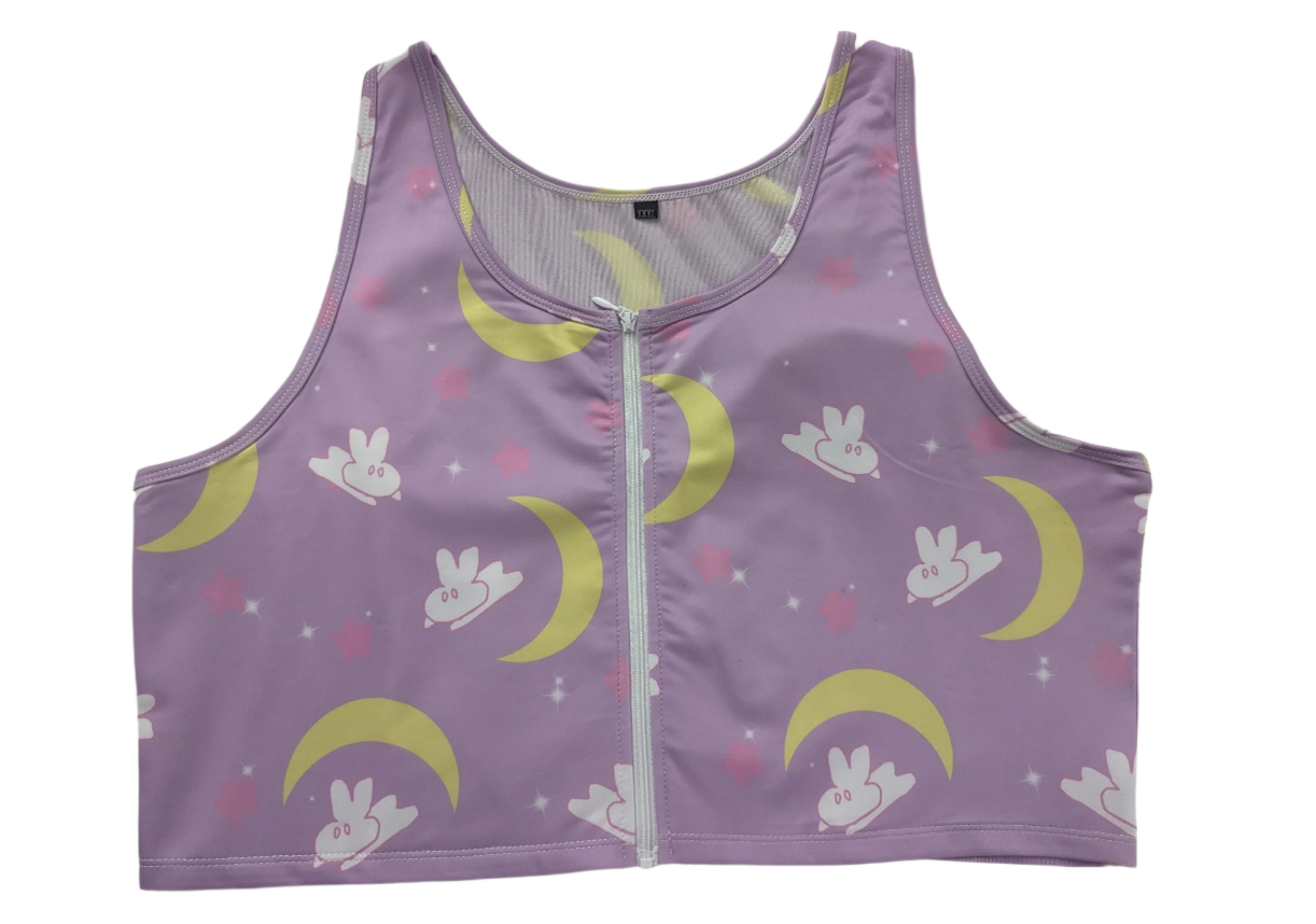 Moon Bunny Zippered Crop Top Binder – Bibipins